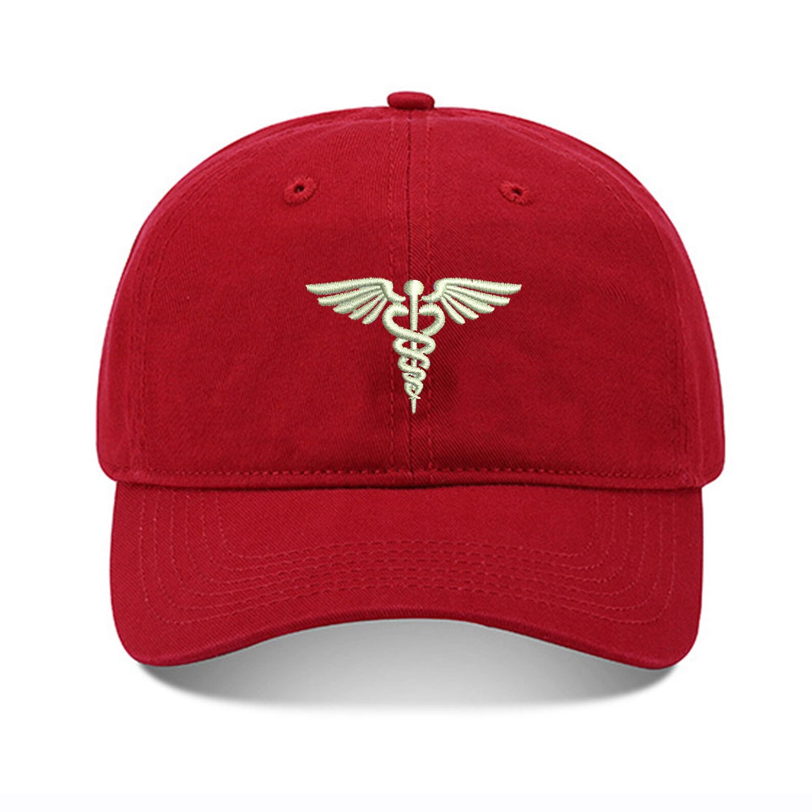 Medical Symbol Unisex Embroidery Baseball Cap Washed Cotton Embroidered ...