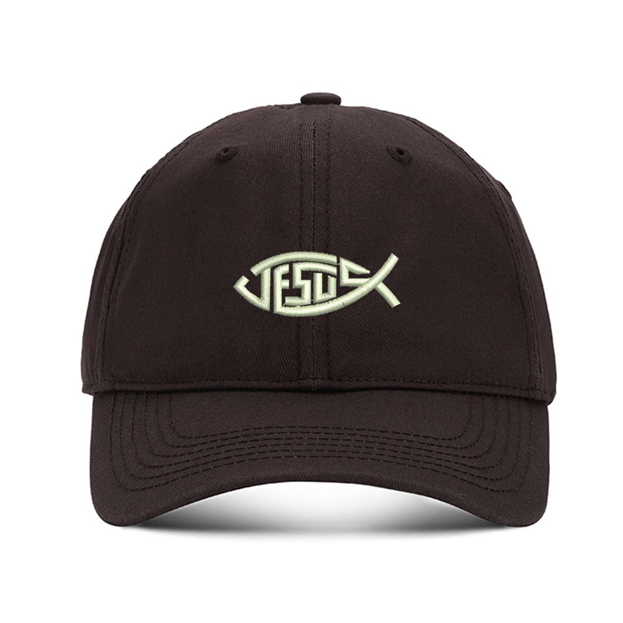 Jesus Christian Fish Unisex Embroidery Baseball Cap Washed Cotton ...