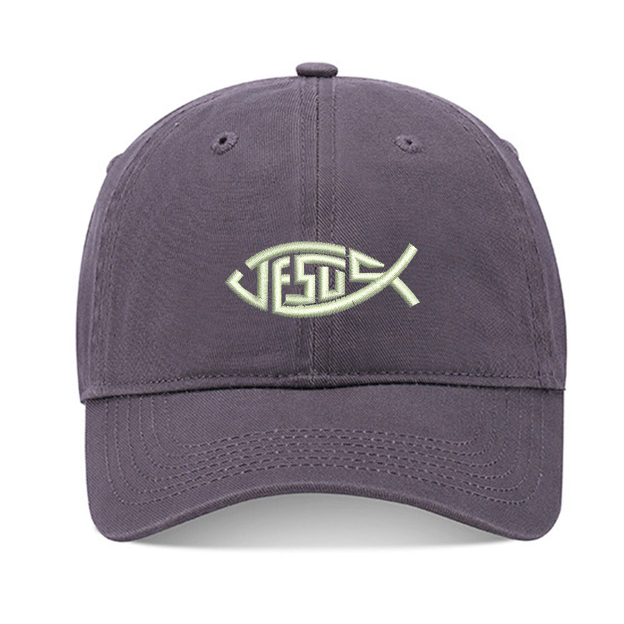 Jesus Christian Fish Unisex Embroidery Baseball Cap Washed Cotton ...