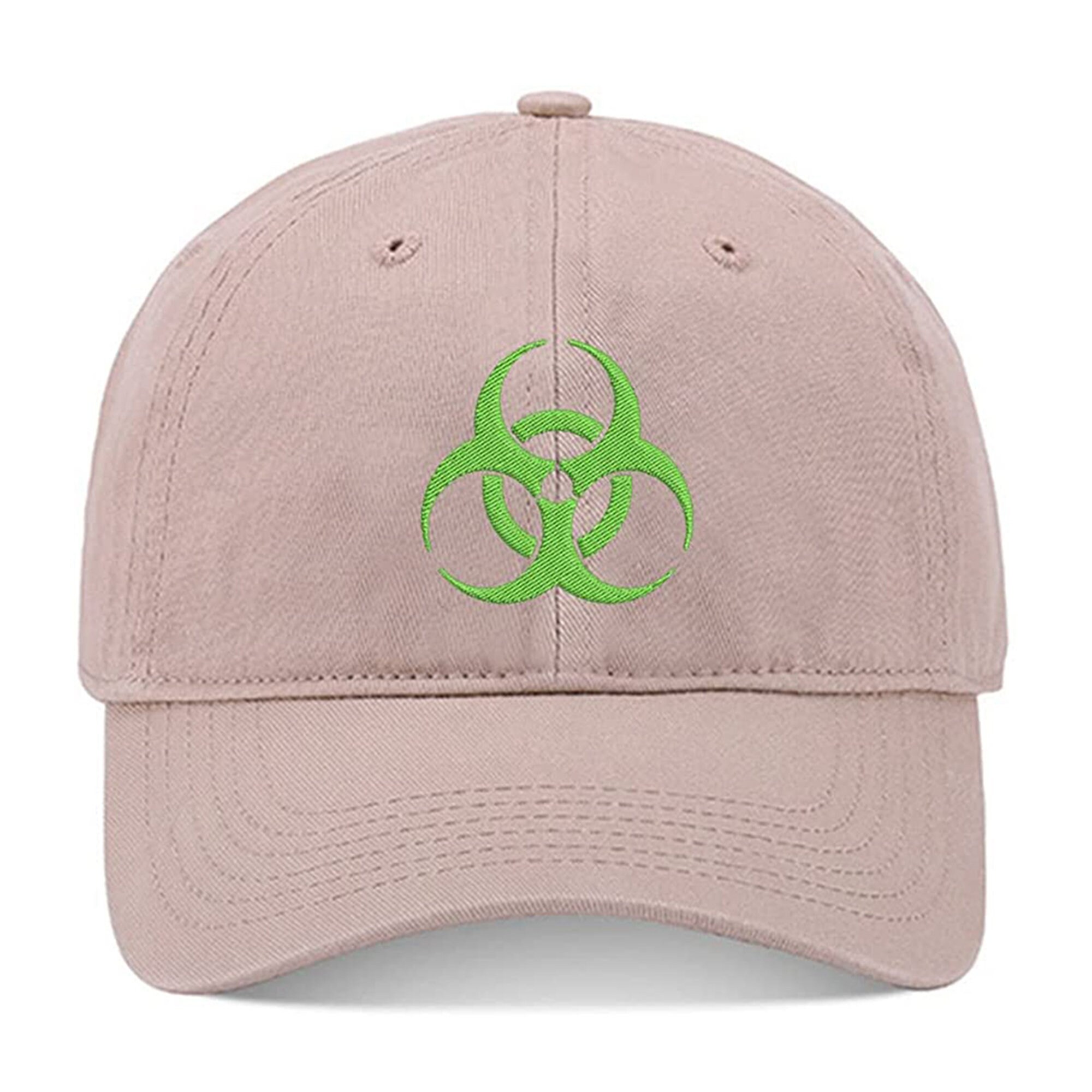 Men Baseball Cap Green Biohazard Embroidery Hat Embroidered Adjustable ...