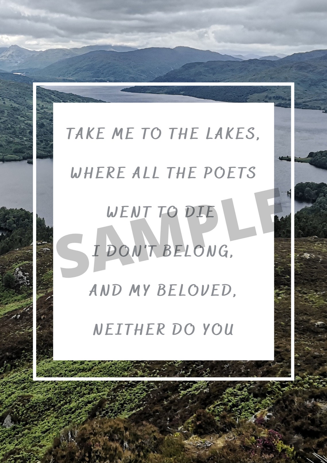 Taylor Swift the Lakes Lyrics, Wall Print - Etsy