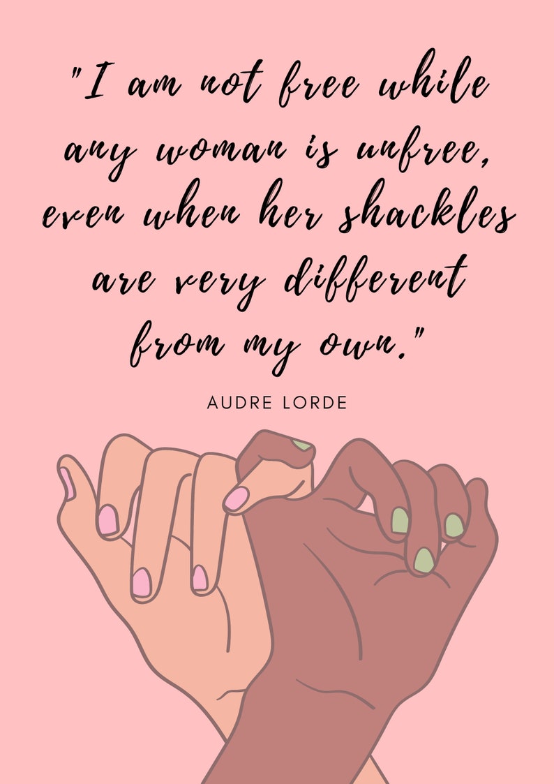 Audre Lorde Quote Feminist Print Feminism Quote Wall Print - Etsy UK