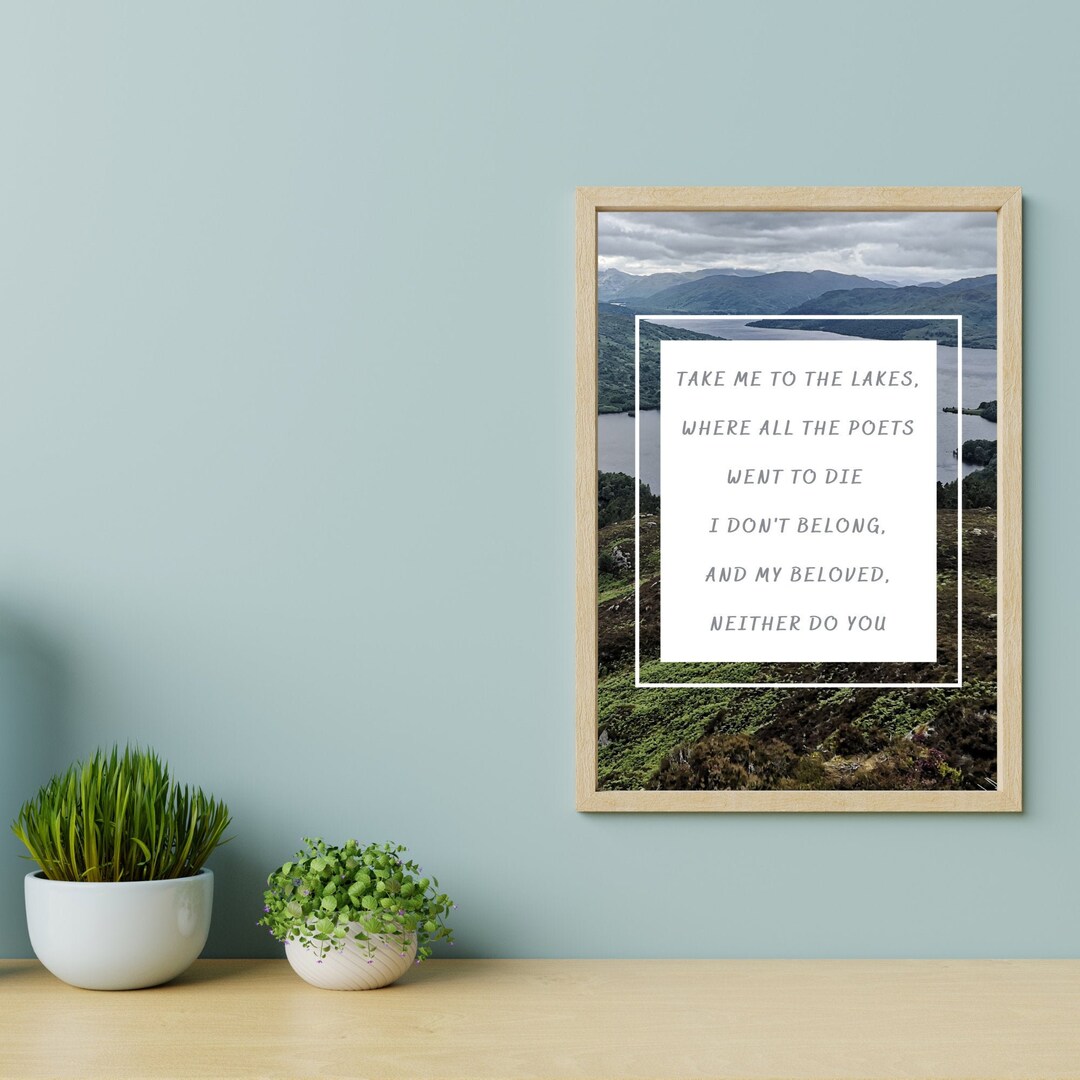 Taylor Swift the Lakes Lyrics, Wall Print - Etsy