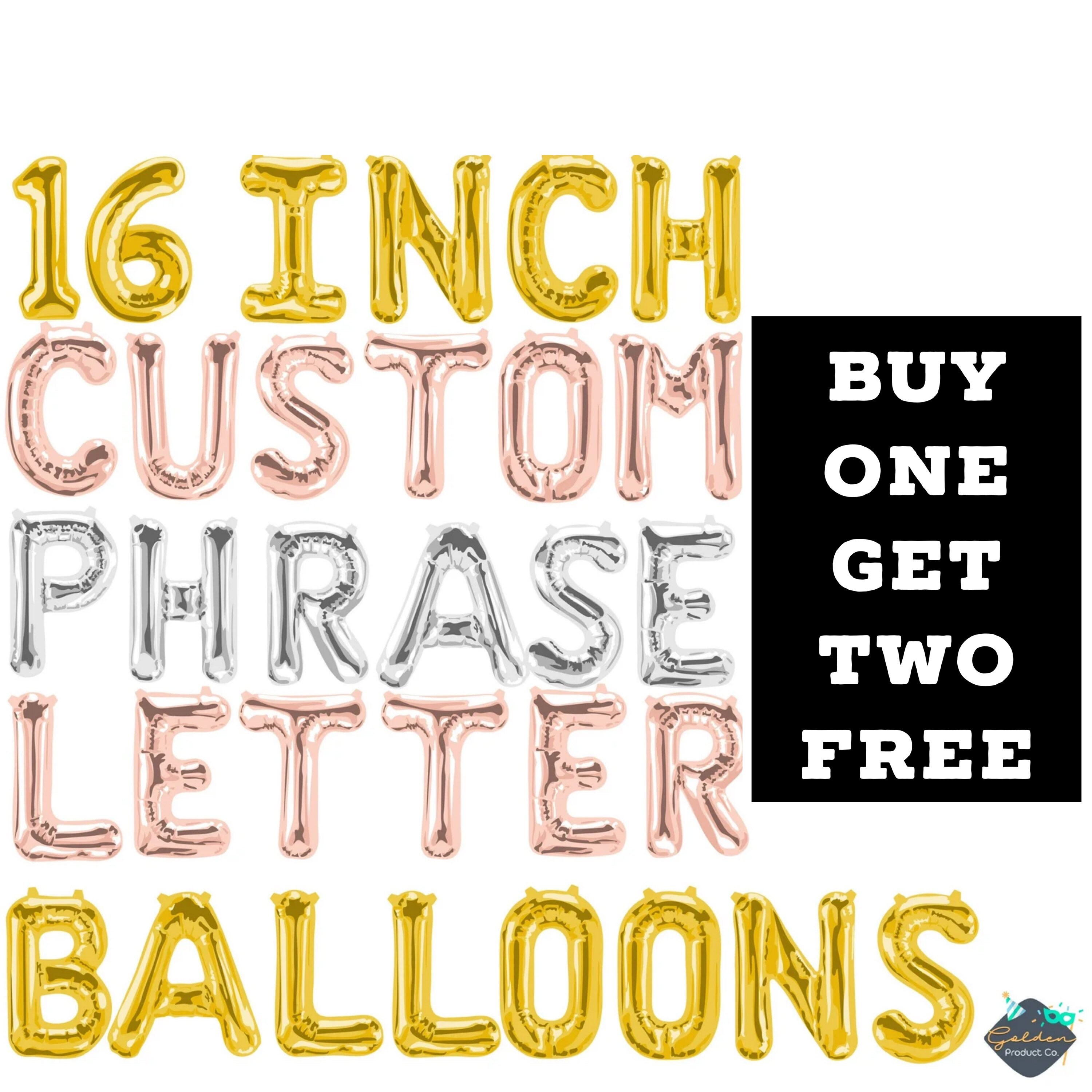 Custom Balloons; Large Balloon Banner; 16 Inch Letter Balloons Paper ...
