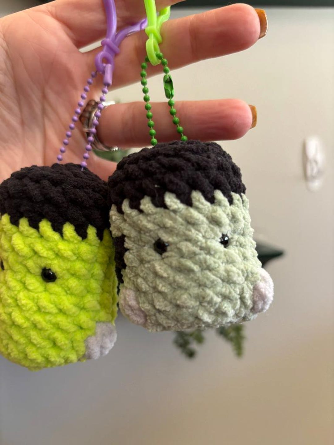 Zombie, Monster Keychain Crochet Pattern, Halloween Crochet, Keychain ...