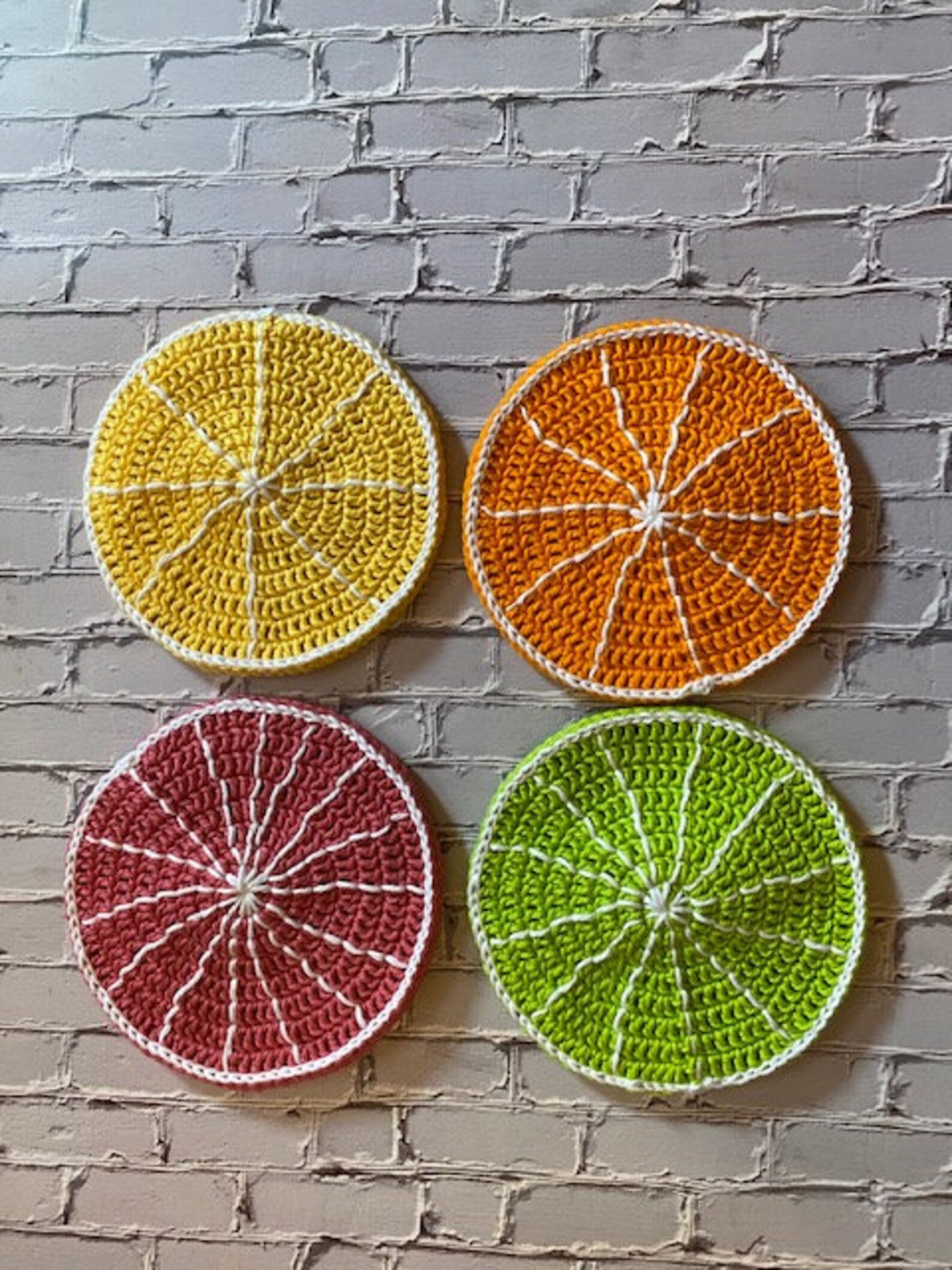 Citrus Hot Pad Citrus Trivet Lime Lemon Grapefruit - Etsy