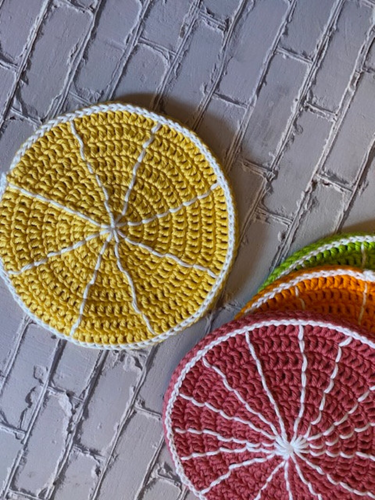 Citrus Hot Pad Citrus Trivet Lime Lemon Grapefruit - Etsy