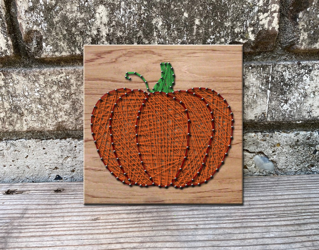 Pumpkin String Art Craft Kit 6x6in - Etsy