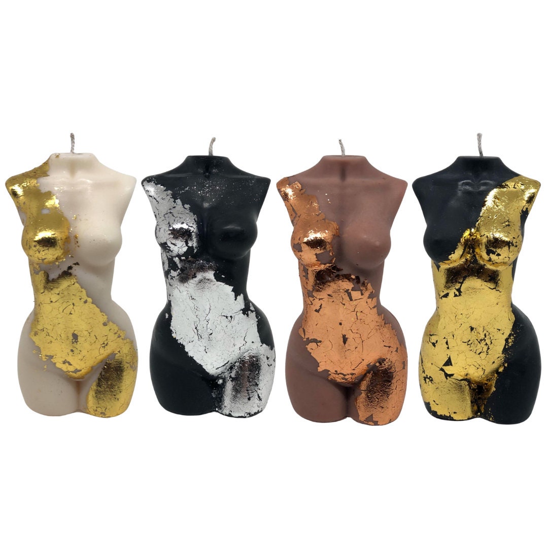 Gold/silver/rose Gold 9.5cm Body Shaped Candle/ - Etsy