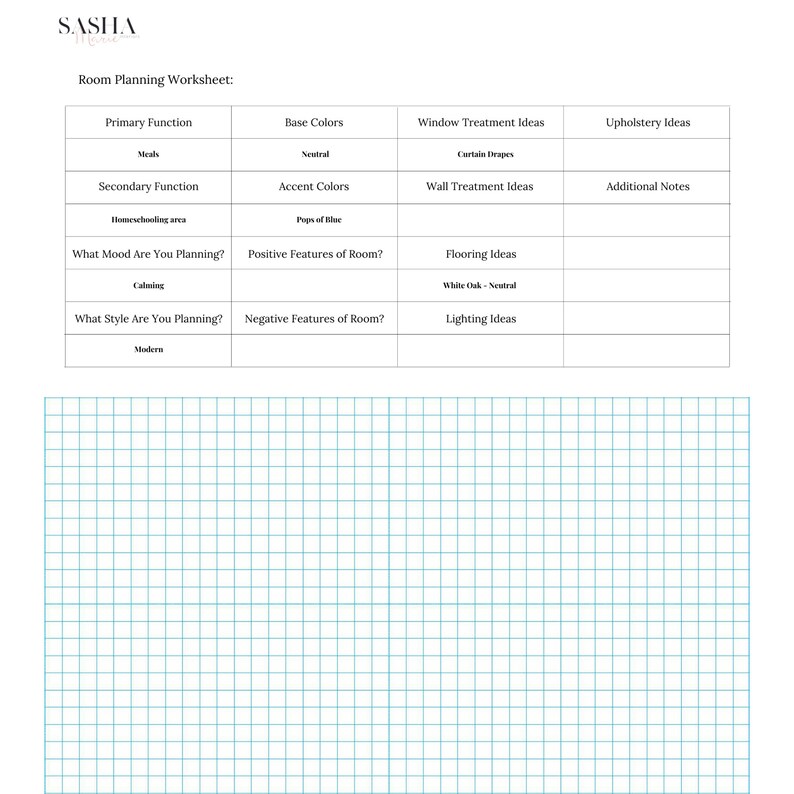 Consultation Worksheet for Interior Designers / Interior Designer ...