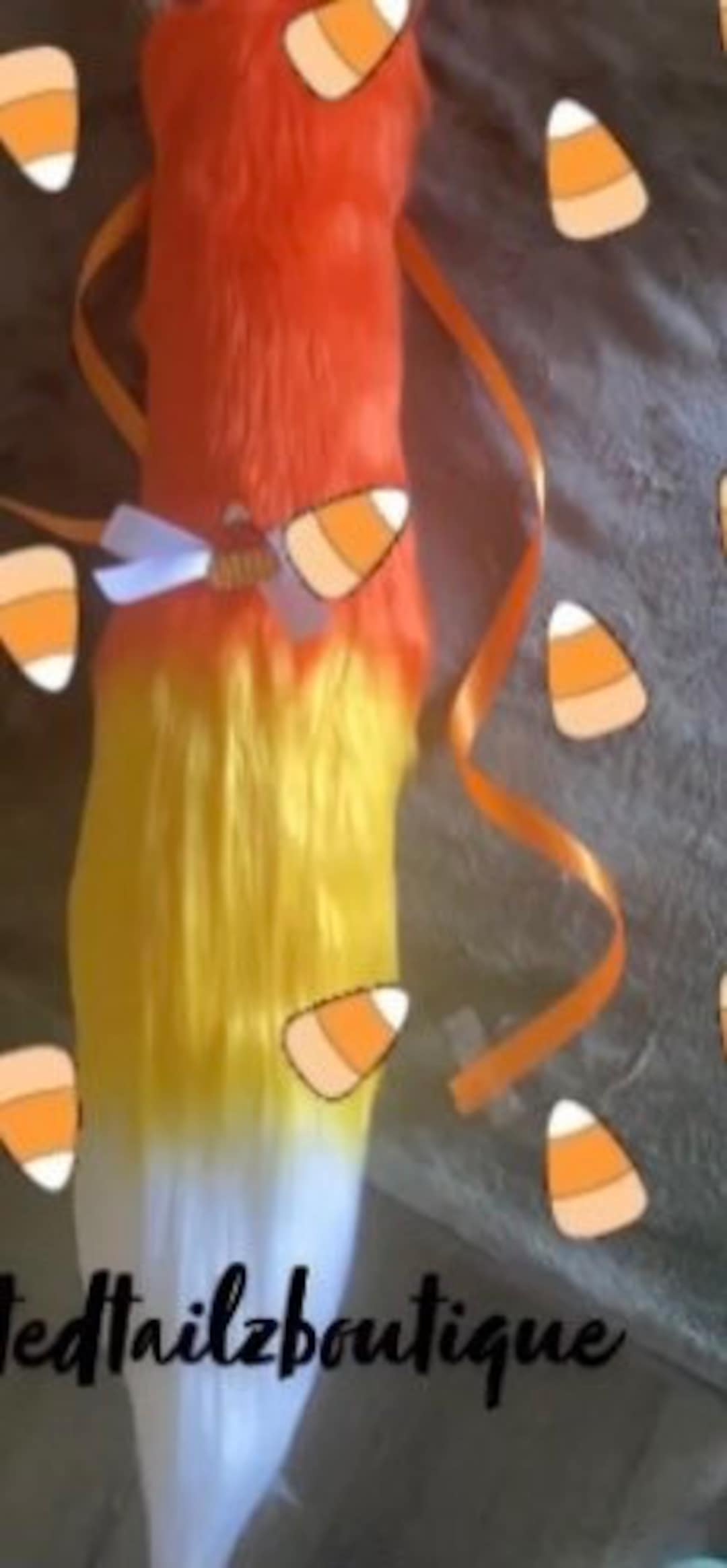 PUPPY Candy Corn Tail 26” - Etsy