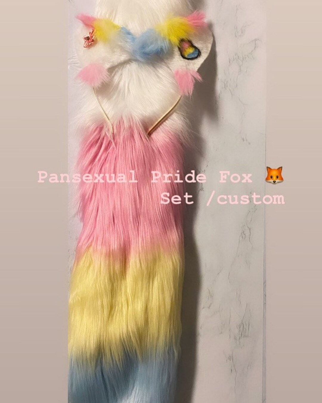Fox Pansexual Pride Set 3 Foot Tail!!! - Etsy