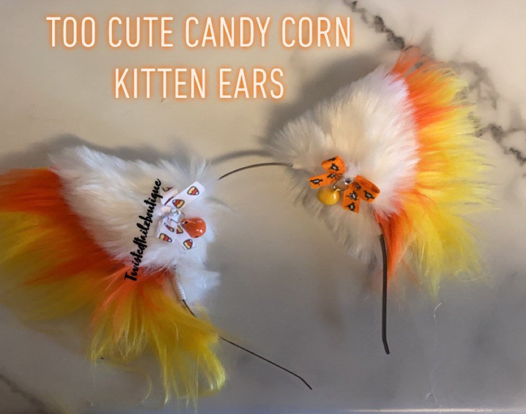 Candy Corn Kitten Ears - Etsy
