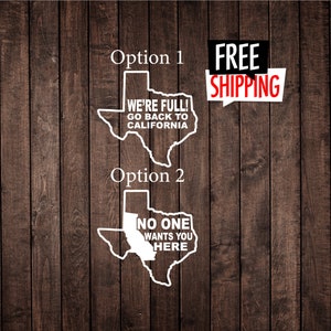 TEXAS is Full Decal - Etsy