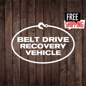 Belt Drive Recovery Vehicle DECAL - Etsy
