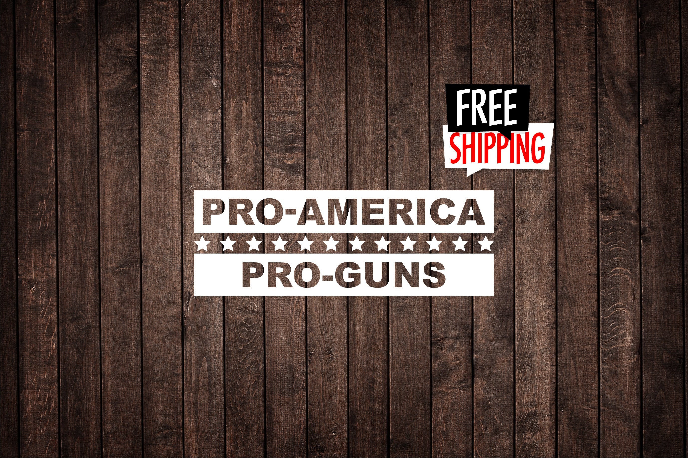 Pro America Pro Guns Decal | Etsy