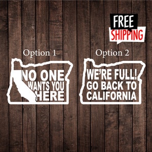 Go Back to California oregon DECAL - Etsy