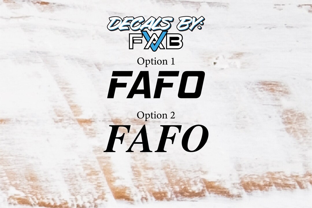 FAFO Decal - Etsy