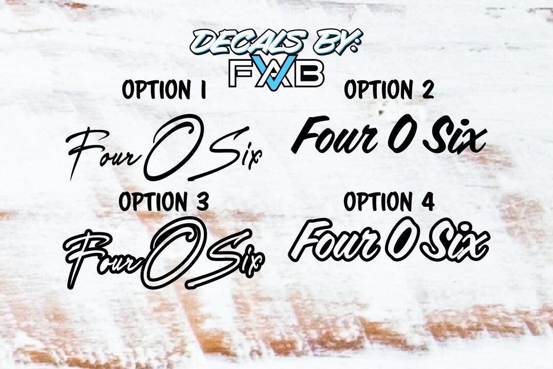 Four O Six DECAL - Etsy