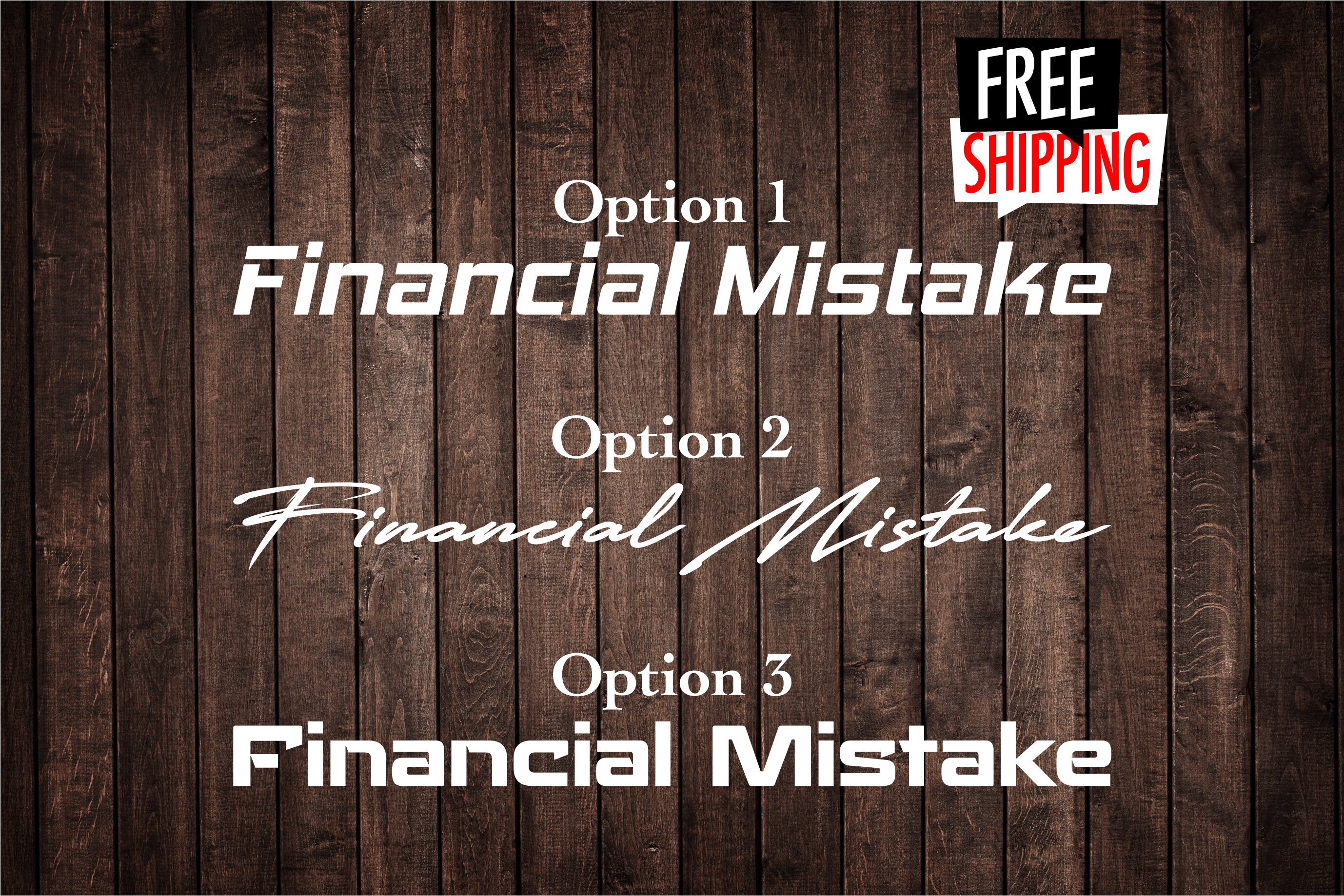 Financial Mistake Decal | Etsy