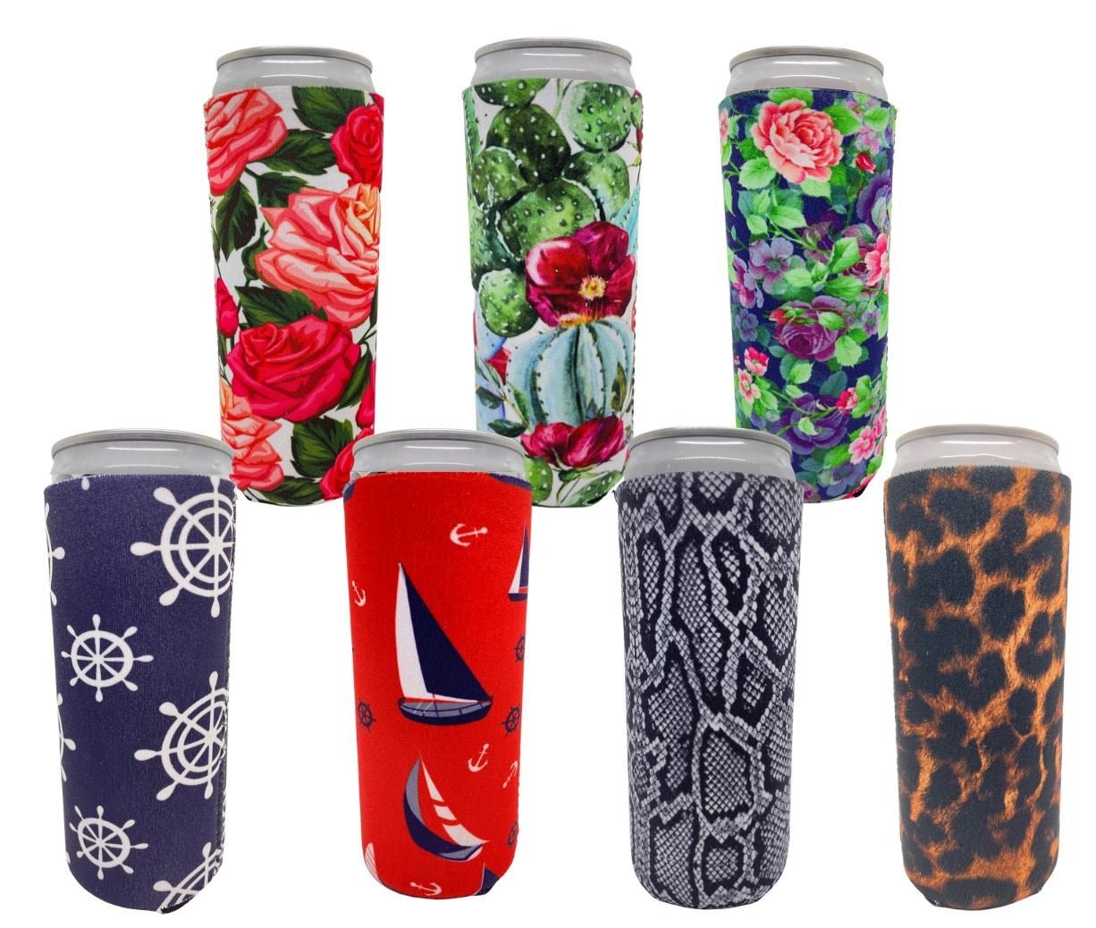 4 Pack MYSTERY GRAB BAG Skinny Can Coolers 4 Pack Slim Can Coolie ...