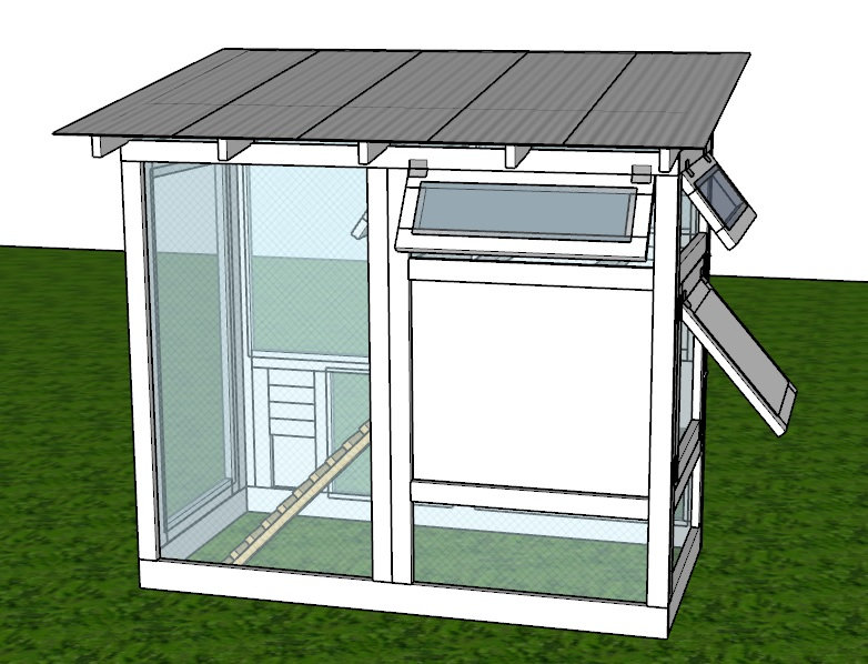 Chicken Coop Plans PDF Walk in Chicken Run the Galveston - Etsy