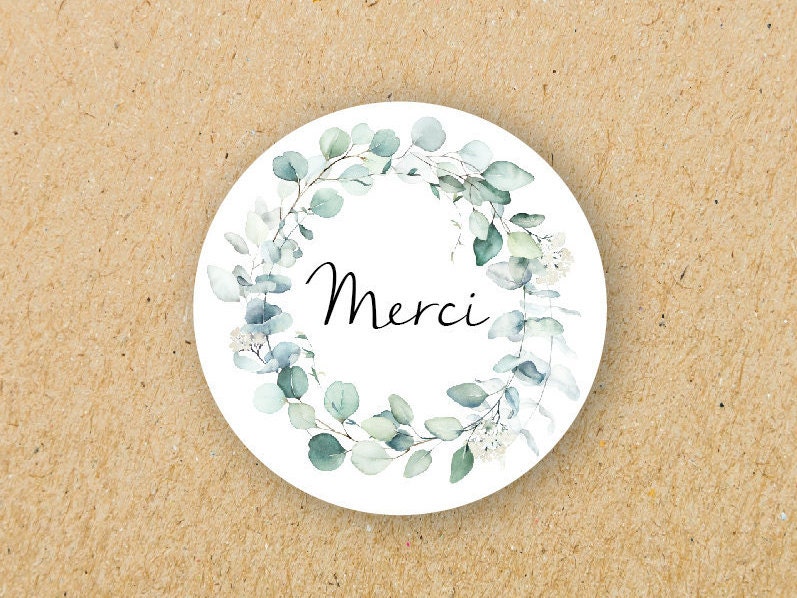 Lot de stickers merci étiquette autocollant - Etsy France