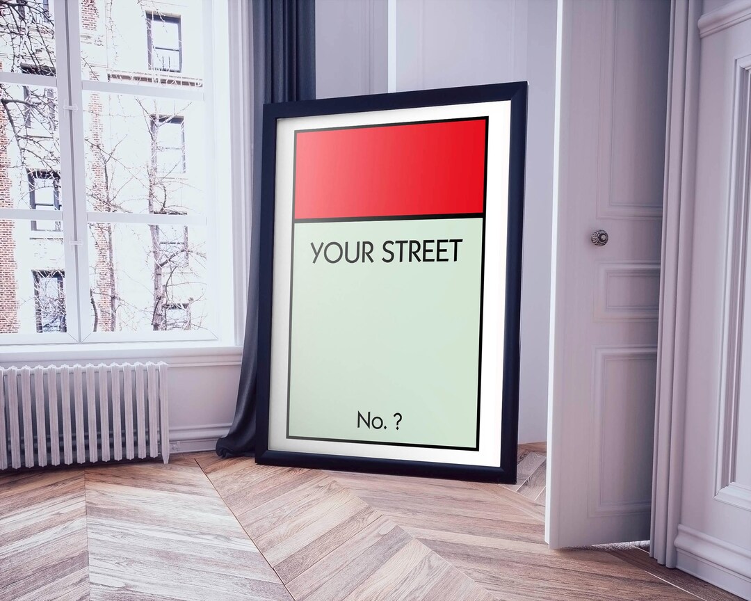 Custom Monopoly Inspired Street Print – Personalised With Your Address ...