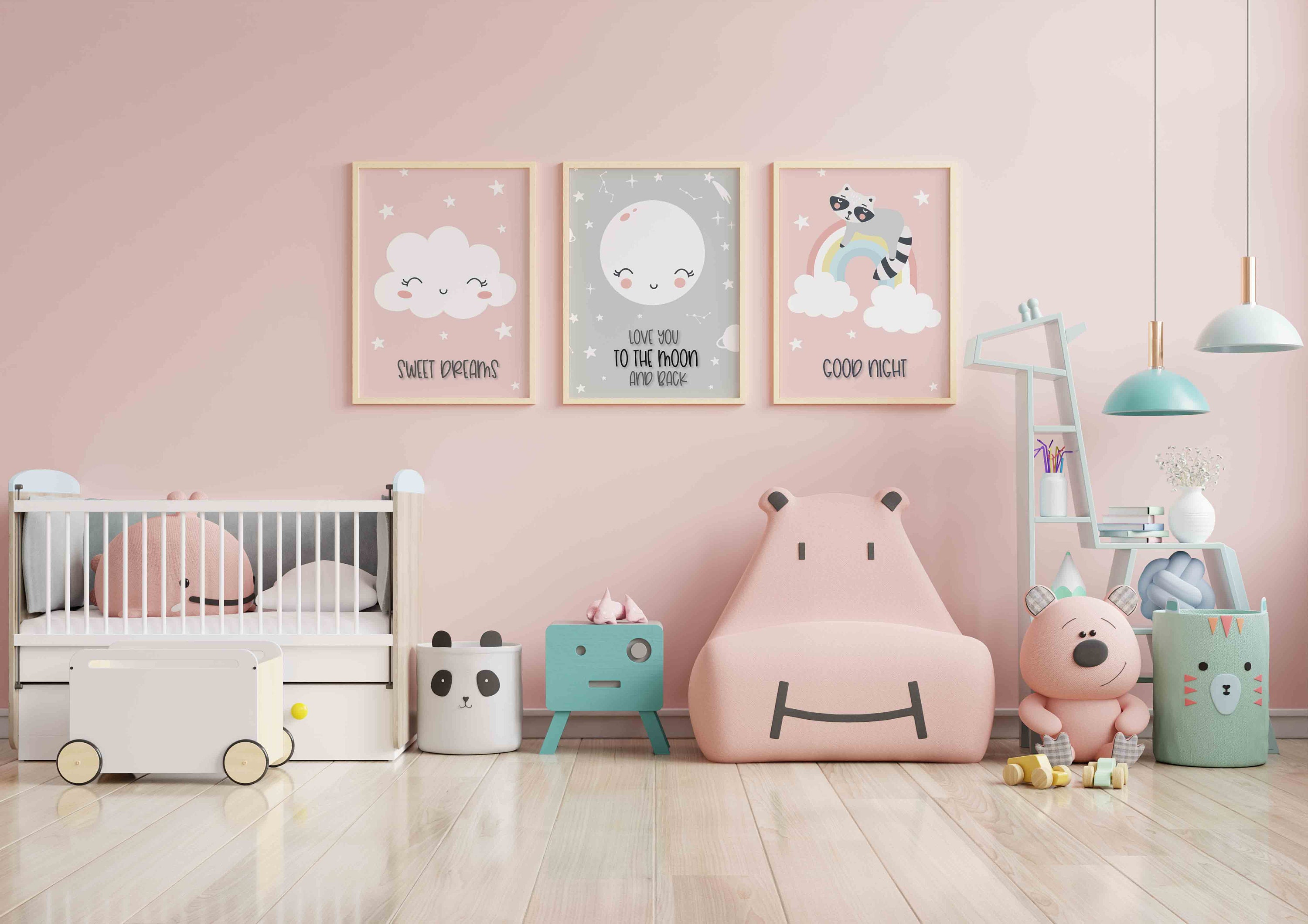 Baby Girl Room, Nursery, Child. Poster Print. A5, A4 or A3 Any Colour ...