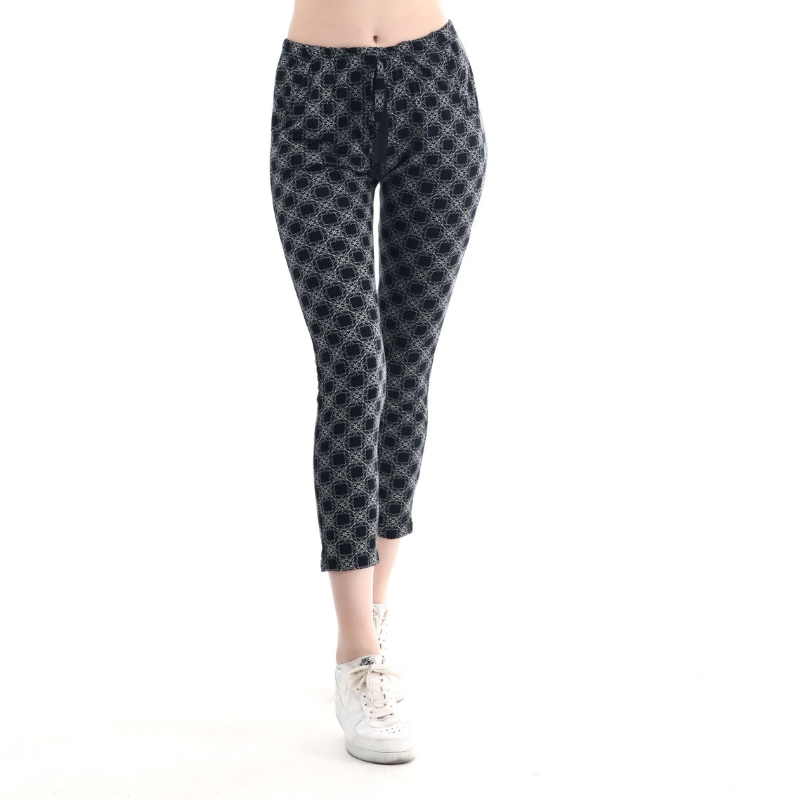 Womens Tie Front Patterned Yoga Pants Yoga Pants Patterned Pants Boho ...