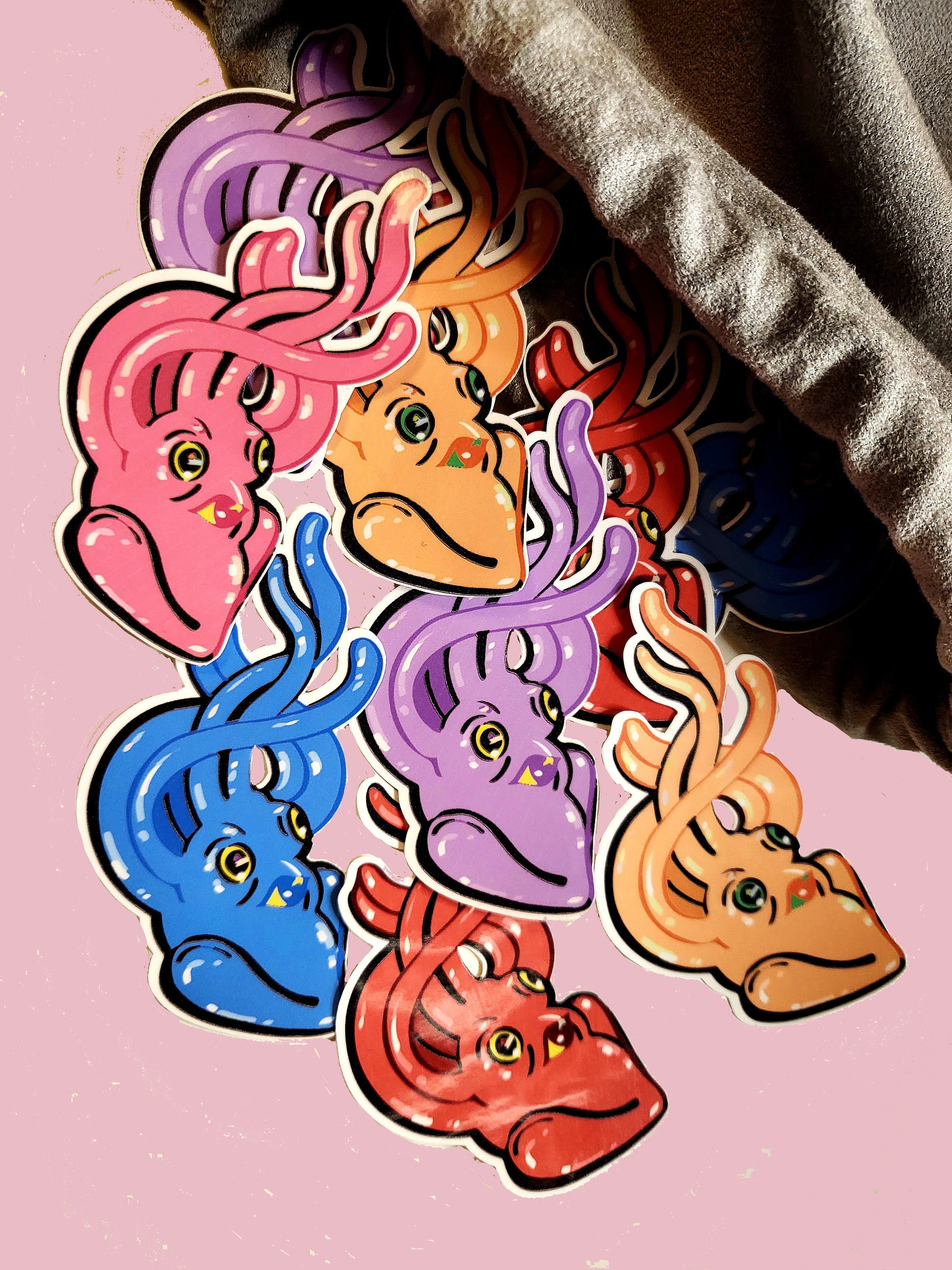 ONLY SQUIDS Sticker Pack Vibrant Cute Color Palette Laptop | Etsy