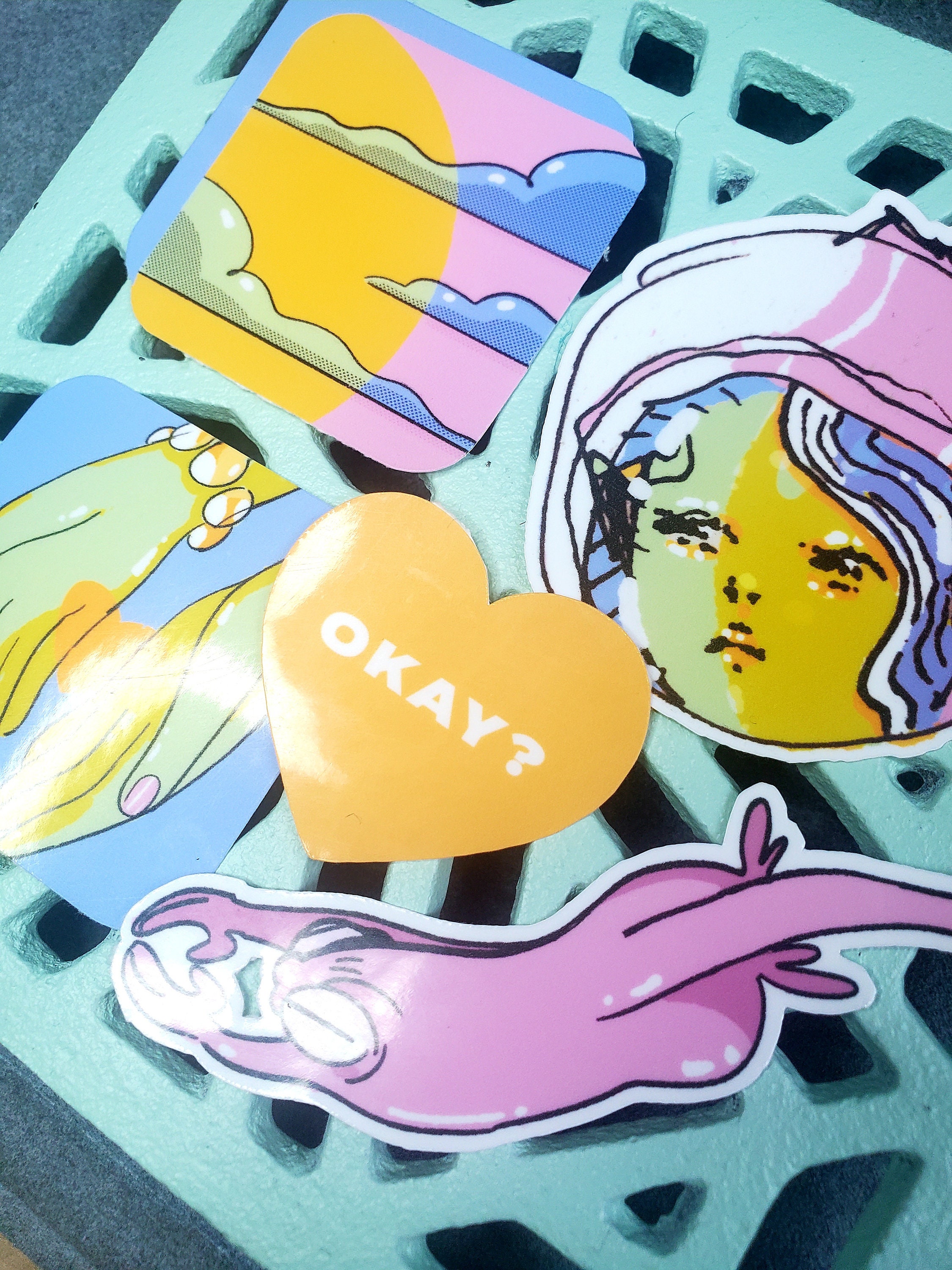 Vibrant Garden Sticker Pack Vibrant cute color palette | Etsy