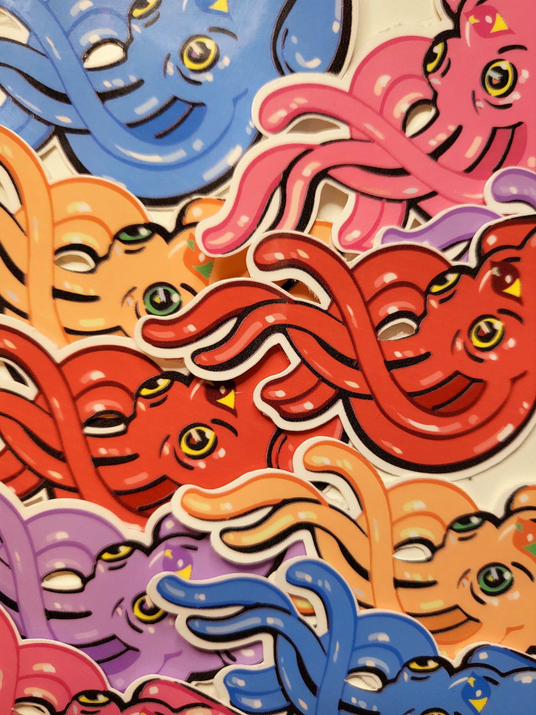 ONLY SQUIDS Sticker Pack, Vibrant, Cute, Color Palette, Laptop Decal ...