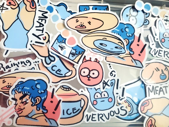 MEATY Sticker Pack Vibrant Cute Color Pallete Laptop - Etsy
