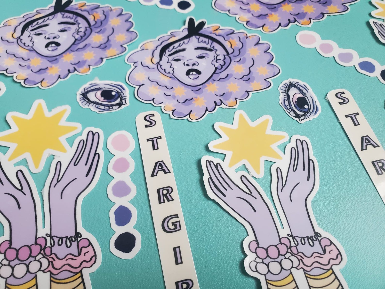 Star-girl Sticker Pack Bright Bold Stickers Decal Unique - Etsy