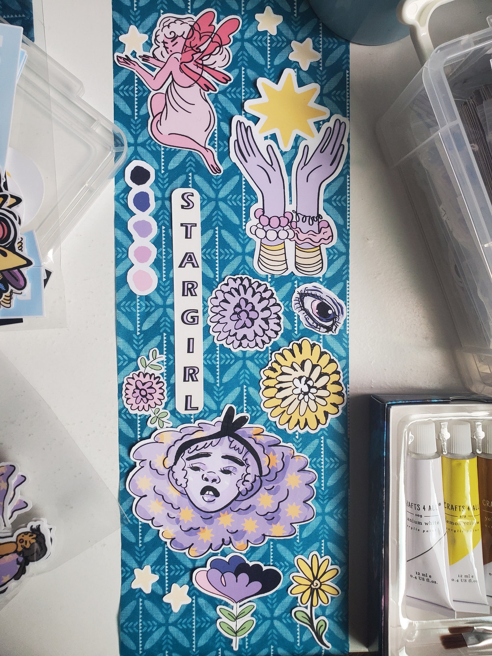 Star-girl Sticker Pack, Bright, Bold Stickers, Decal, Unique, Personal ...