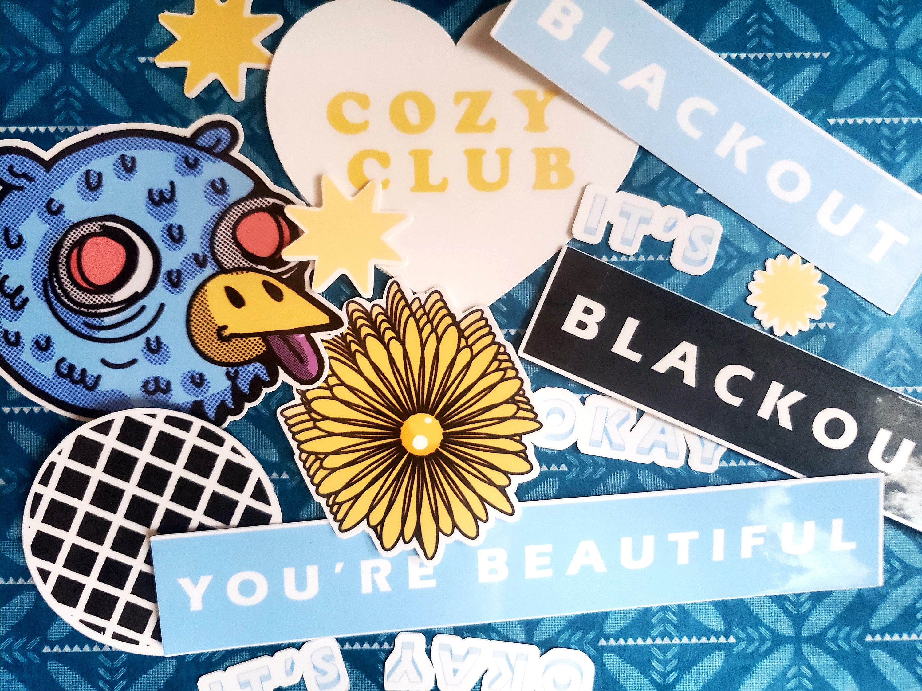 Blackout Sticker Pack Bright Bold Stickers Decal Unique - Etsy