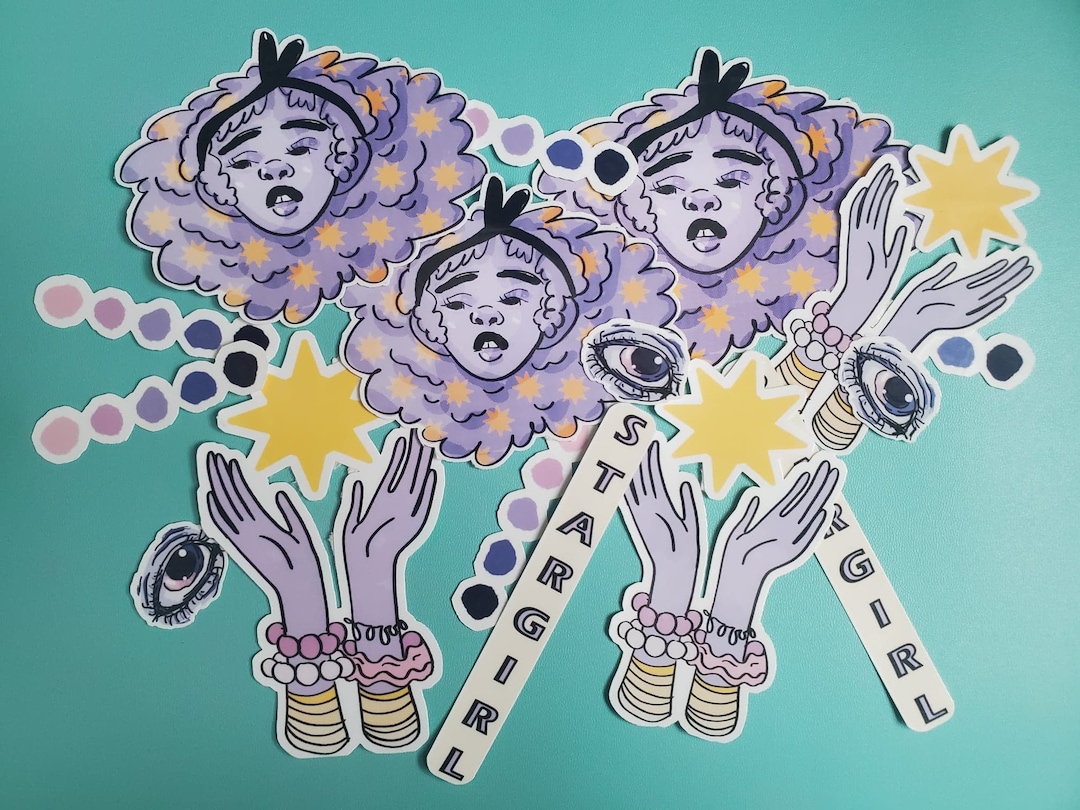 Star-girl Sticker Pack, Bright, Bold Stickers, Decal, Unique, Personal ...