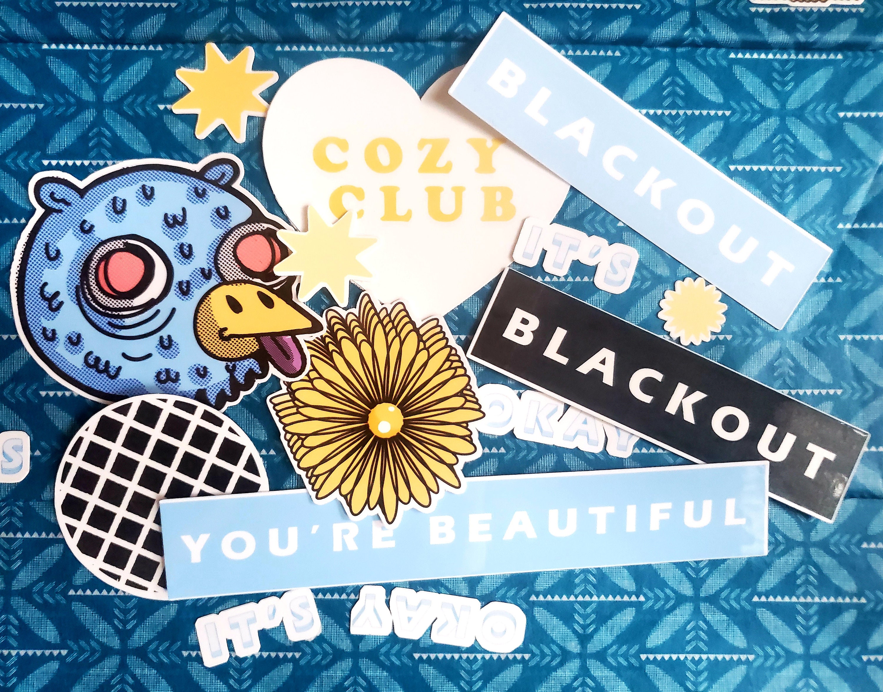 Blackout Sticker Pack Bright Bold Stickers Decal Unique - Etsy