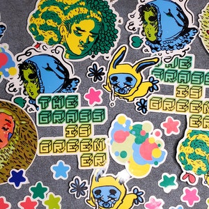 Greener Grass Sticker Pack, Vibrant, Unique, Color Pallete, Laptop ...