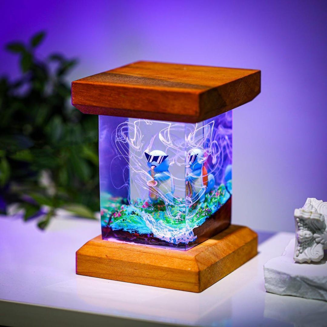 Squirtle Saxophone Pokemon Night Light, Water Type Pokemon Art Lamp ...