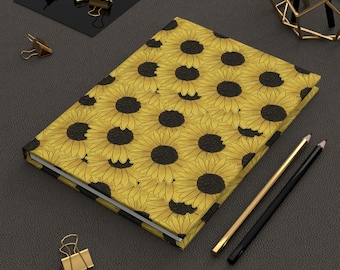 Sunflower Print Journal, Mothers Day Gift, Floral, Spring Notebook, for ...