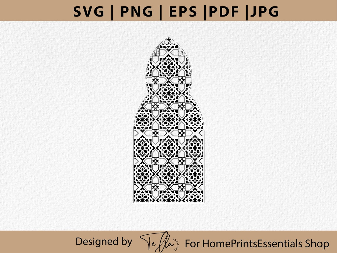 Vector Islamic Arch Window or Door Bundle. Jpeg, Svg Files. Cricut ...
