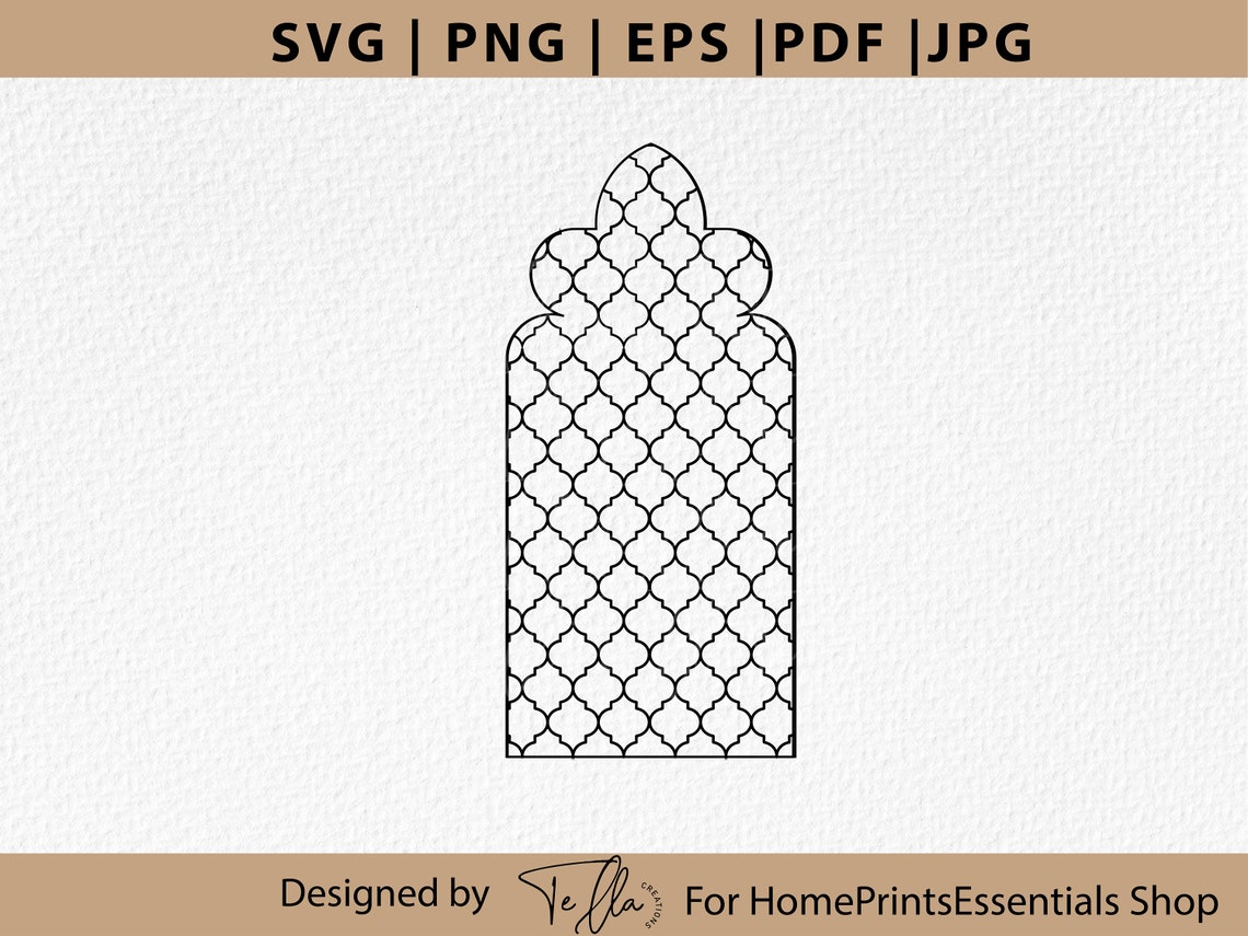 Vector Islamic Arch Window or Door Bundle. Jpeg, Svg Files. Cricut ...