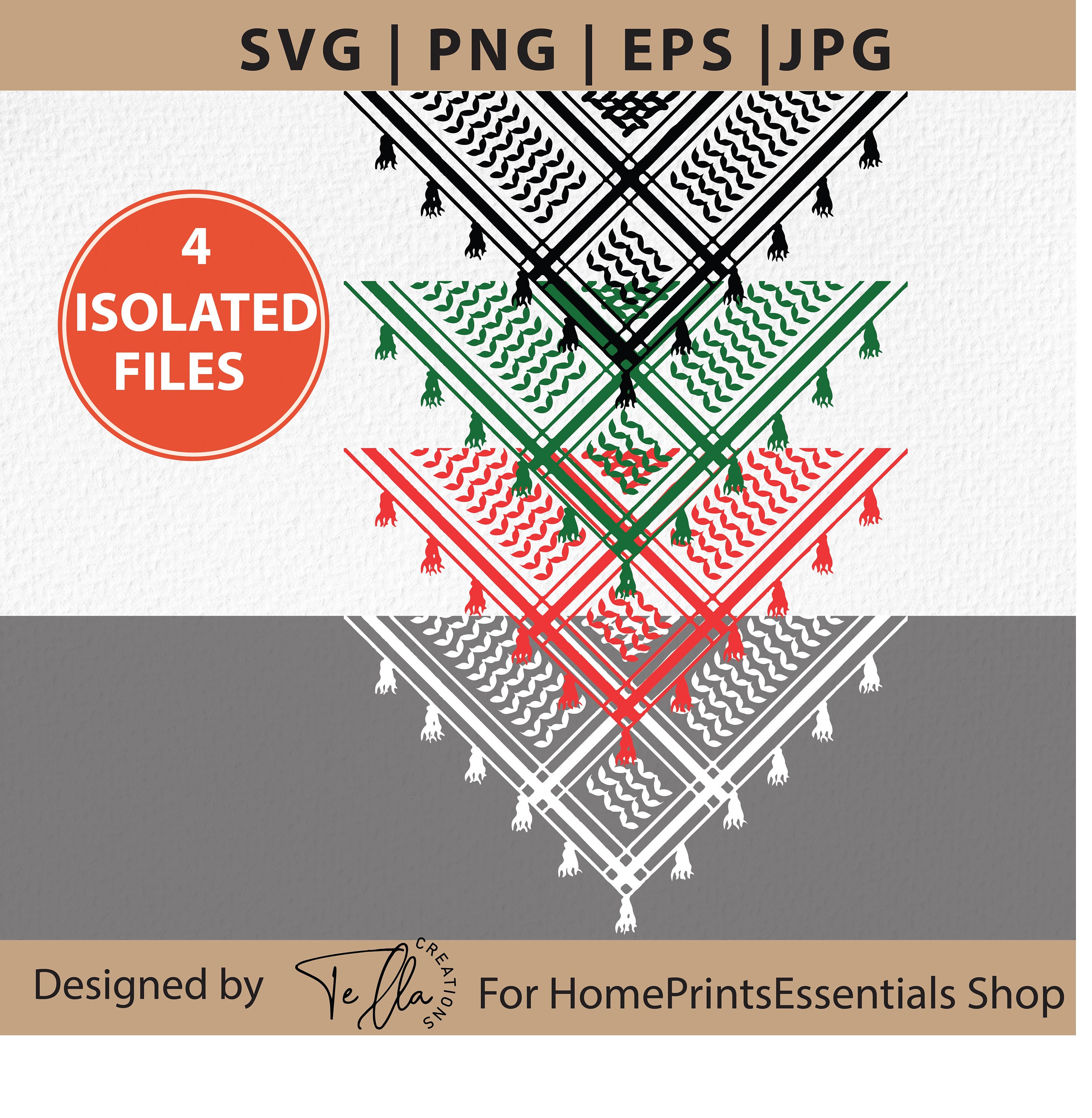 4 Kufiya Svg, كوفية فلسطينية Png, Palestine Keffiyeh Cricut Png, Kufeya ...
