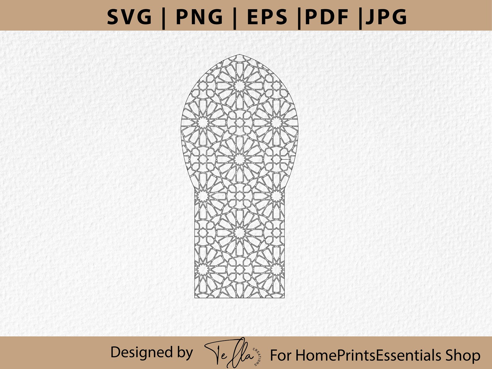 Vector Islamic Arch Window or Door Bundle. Jpeg, Svg Files. Cricut ...