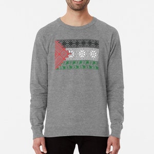 Palestinian Embroidery Flag Clipart, Traditional Cross-stitch Graphic T ...