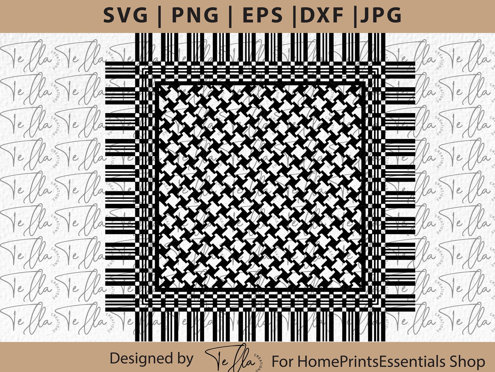5 Palestine Digital Papers, Vector Tatreez Pattern, Palestinian Scarf ...