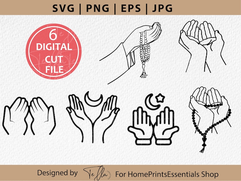 Dua Hands Svg Bundle, Muslim Praying Hands , Dua Hands PNG Transparent ...