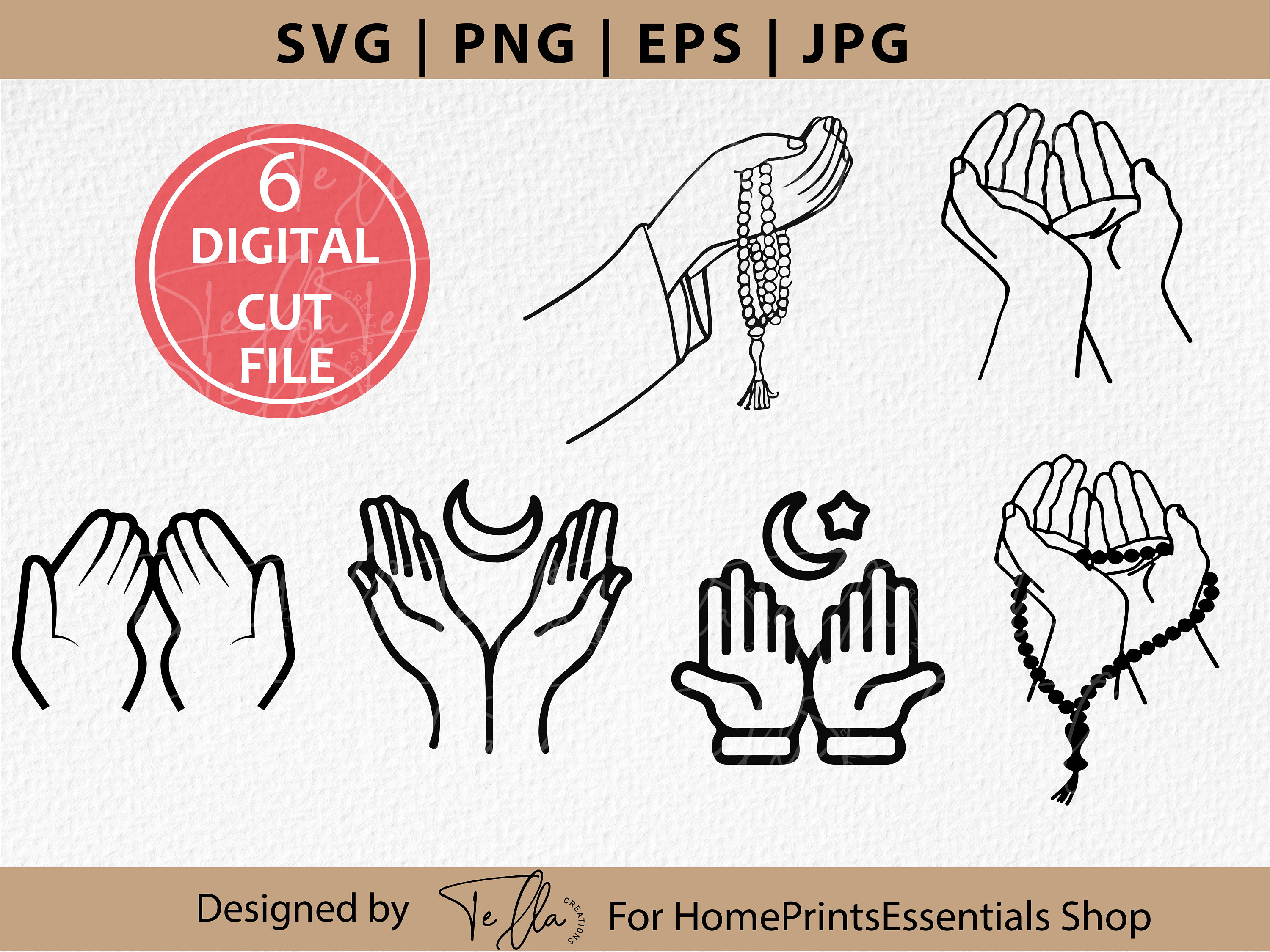 Dua Hands Svg Bundle, Muslim Praying Hands , Dua Hands PNG Transparent ...